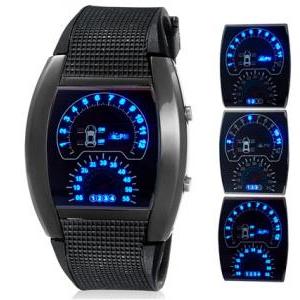 Unisex Wrist Watch Design Dial Led Sports Watch With Rubber Strap ...