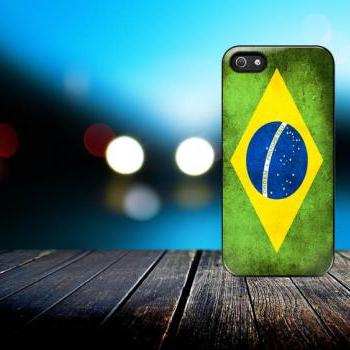 Brazil Flag Retro Art Design Case Fits For Apple Iphone 5/5s Back Case ...